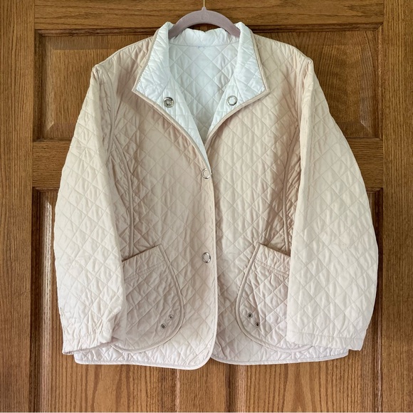 Utex | Jackets & Coats | Utex Cream Quilted Jacket Large Petite | Poshmark